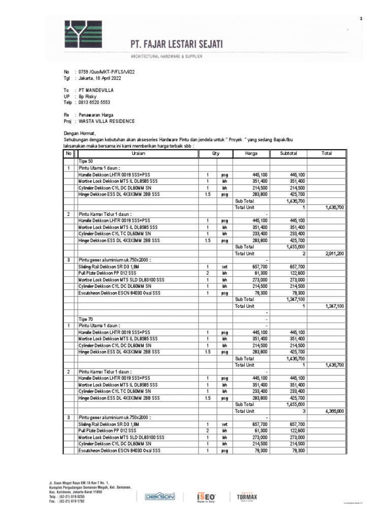 Wasta Villa Residence (Mandevilla PT) | PDF