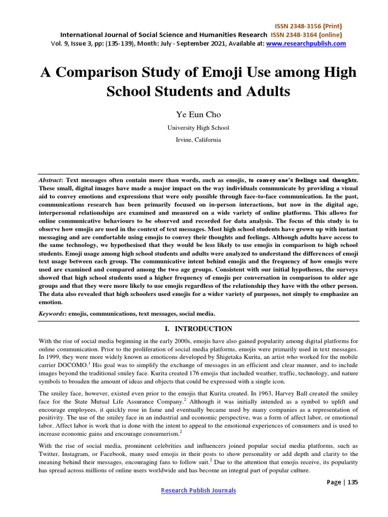 A Comparison Study of Emoji Use Among High School Students and Adults ...