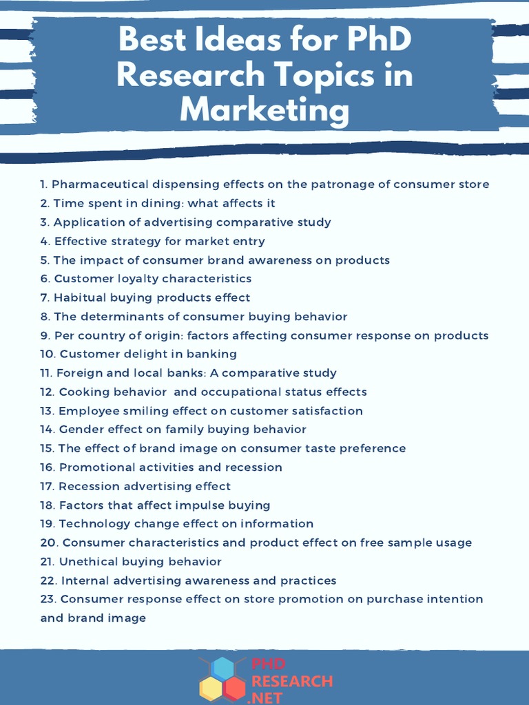 Best Ideas For PHD Research Topics in Marketing | PDF | Brand ...