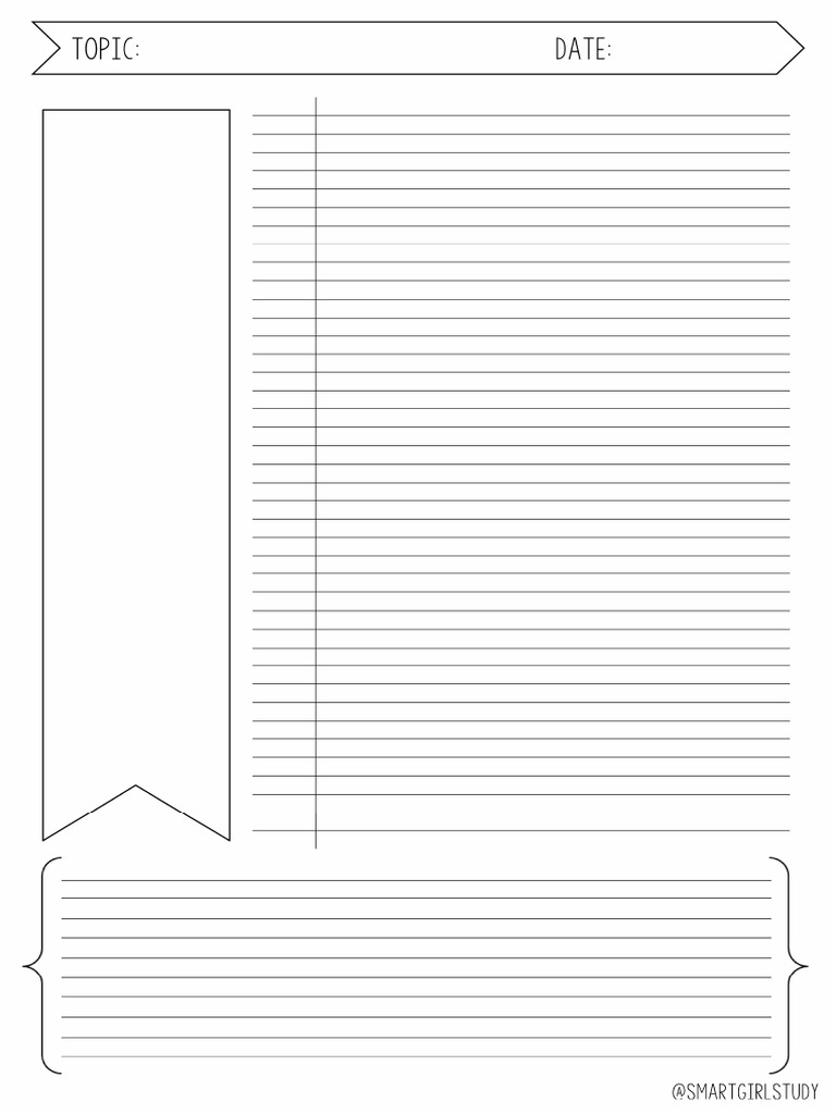Cornell Notes Template | PDF