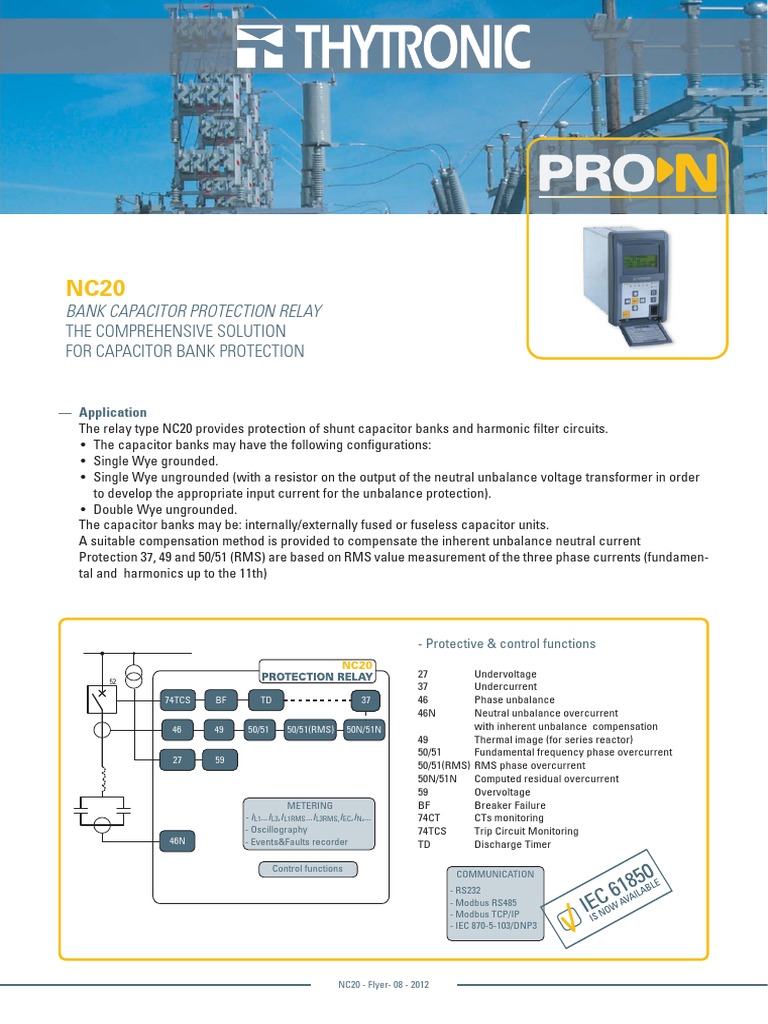 The Comprehensive Solution For Capacitor Bank Protection | PDF | Relay ...