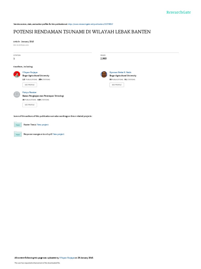 Model Inundasi Tsunami | PDF