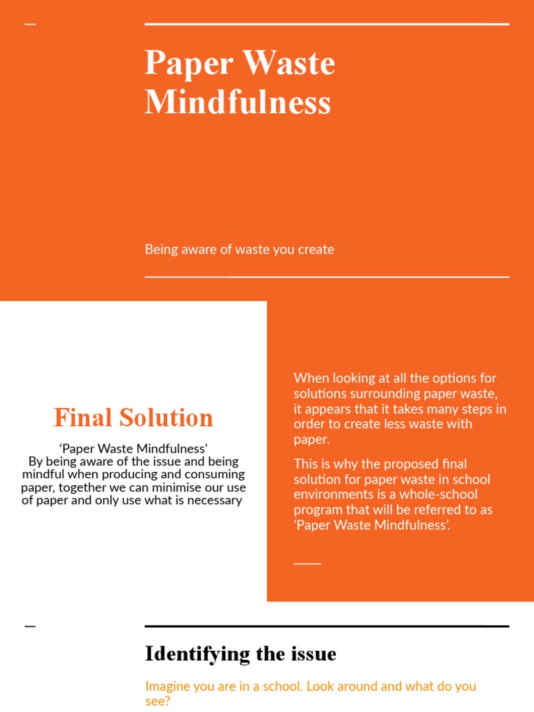 Paper Waste Mindfulness 1 | PDF | Recycling | Paper