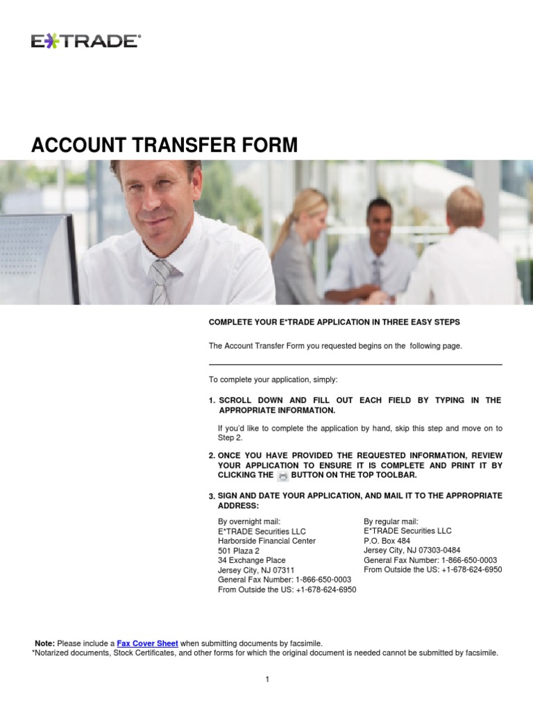 Account Transfer Form | PDF | Individual Retirement Account ...