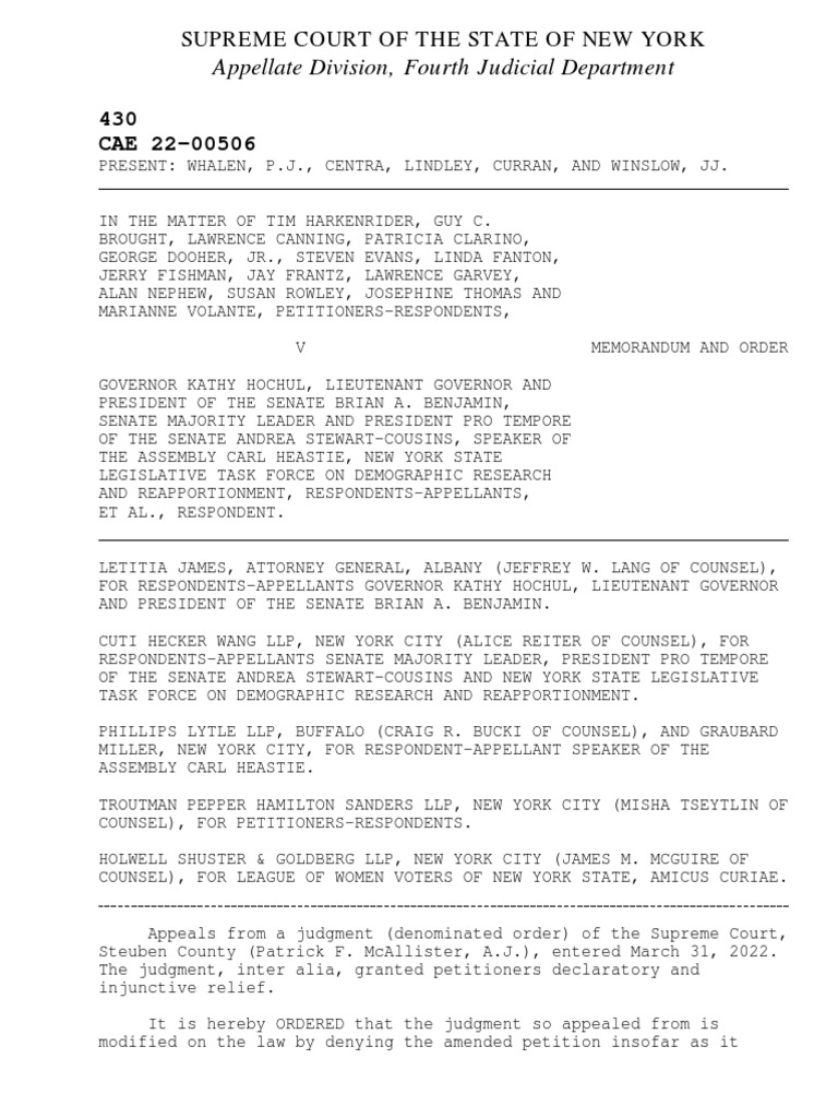 Appellate Division, Fourth Judicial Department: Supreme Court of The ...