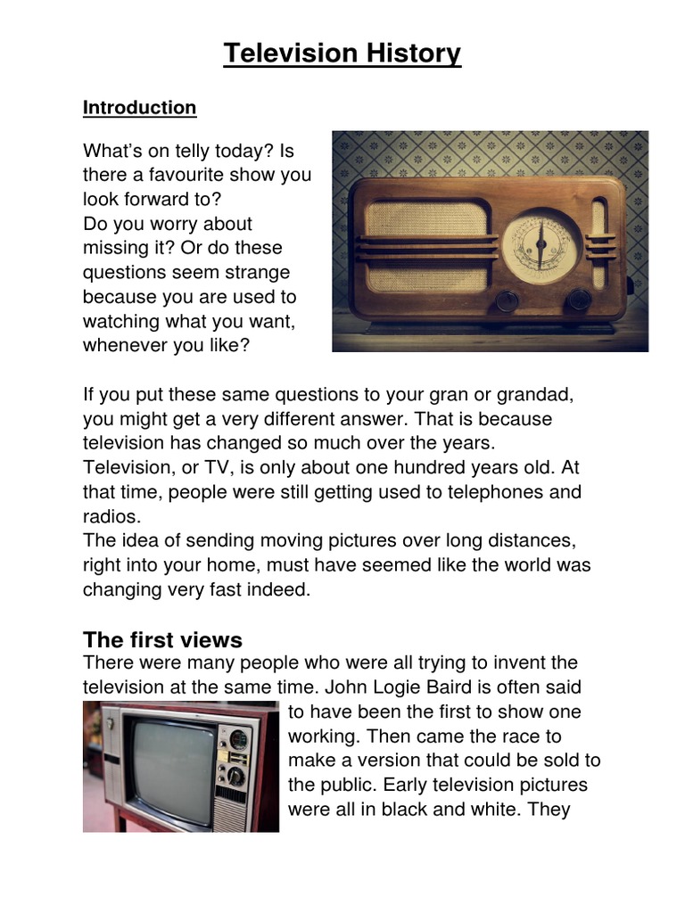 Television Comprehension | PDF | Television