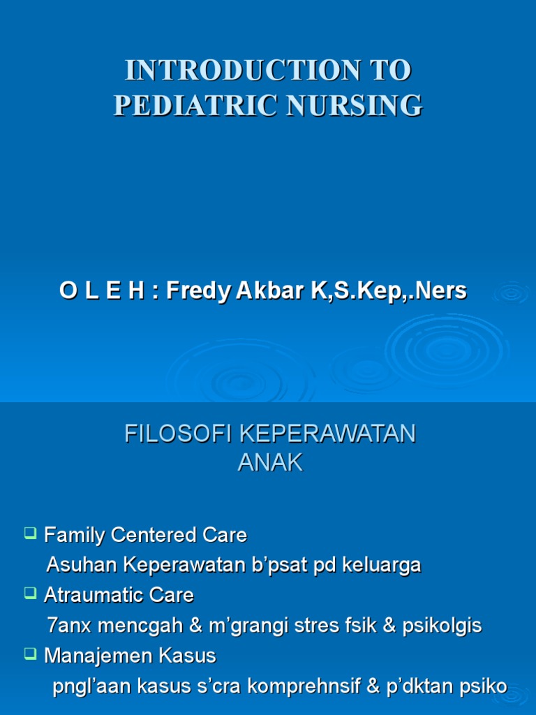 Introduction Pediatric Nursing Pdf