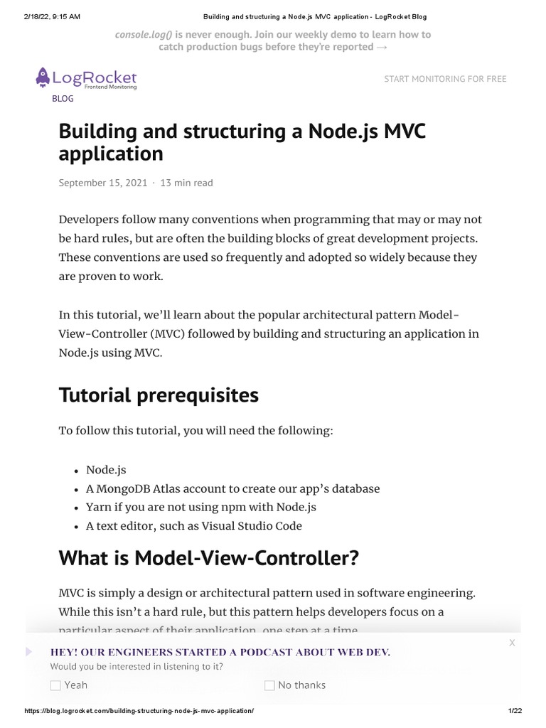 Building And Structuring A Node Js Mvc Application Logrocket Blog Pdf Databases Password