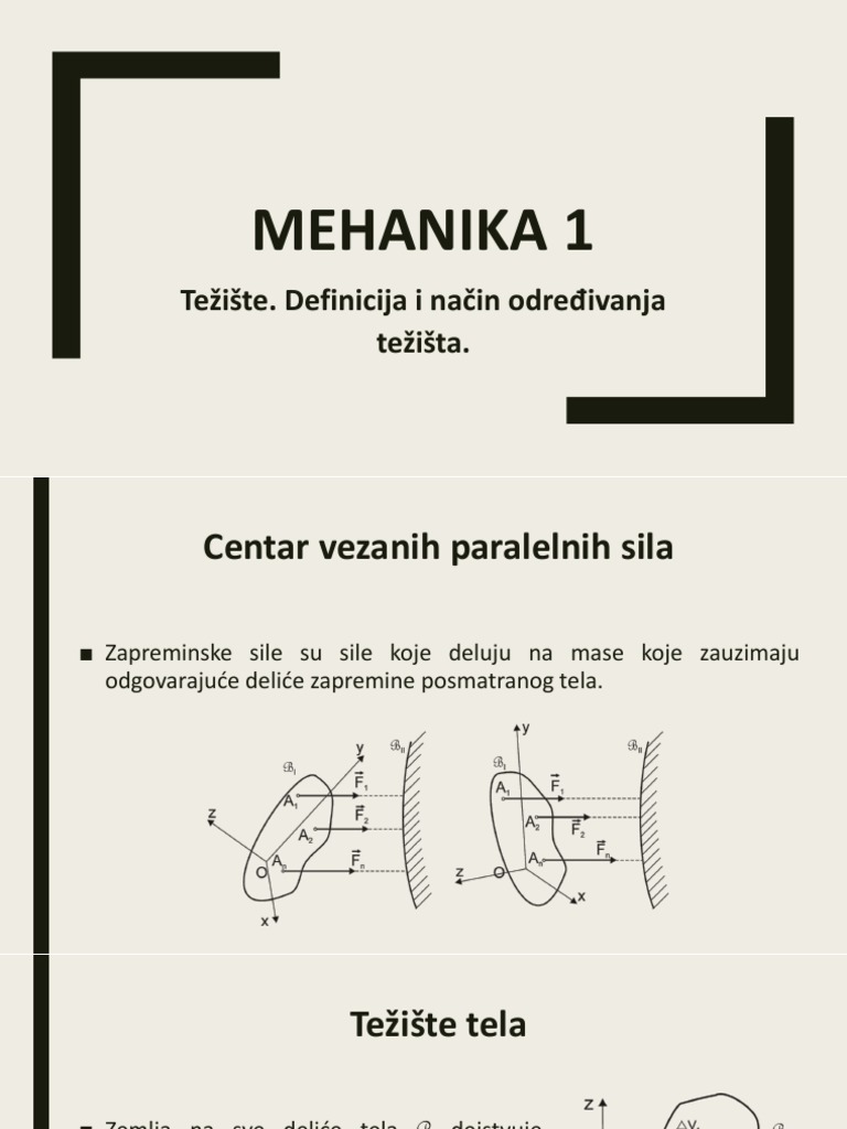 Mehanika 1-Predavanje 13 | PDF