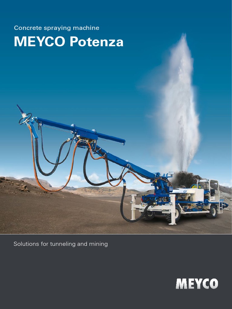 MEYCO Potenza: Concrete Spraying Machine | PDF | Concrete | Pump