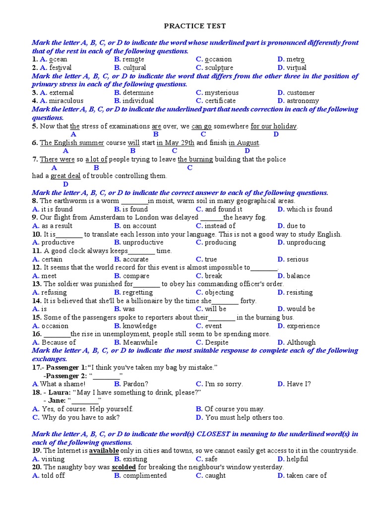 Test 1 | PDF | Schools | Bullying
