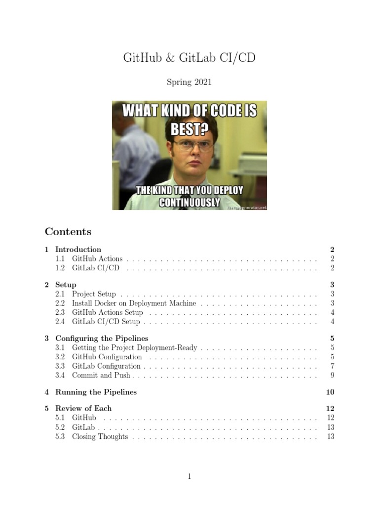 Comparing Continuous Integration And Continuous Deployment Workflows Using Github Actions And