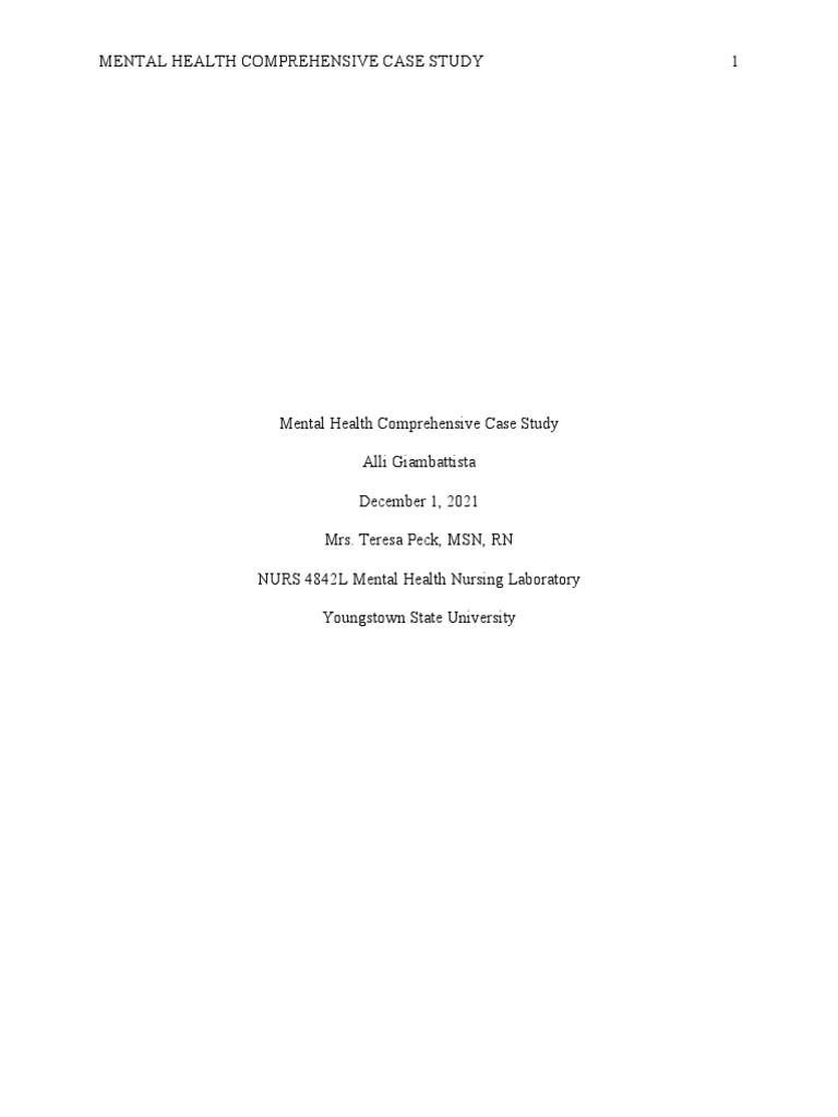 Psych Case Study | PDF