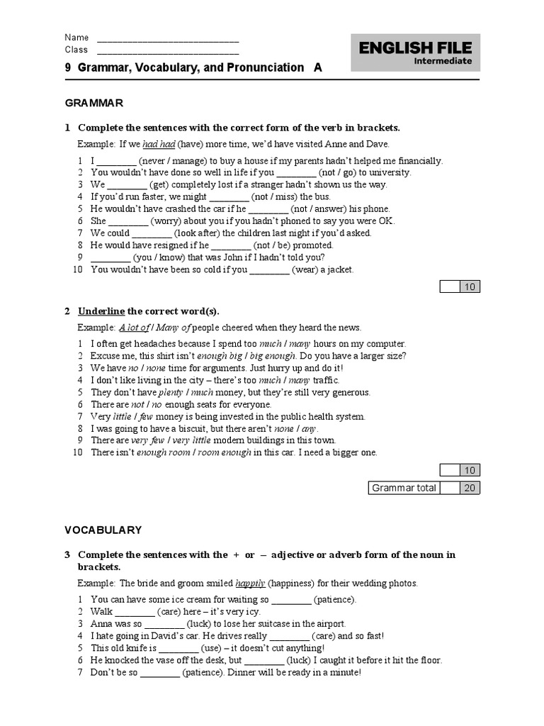 EIC 4 Practice Exercises Unit 9 | PDF | Adverb | Linguistics