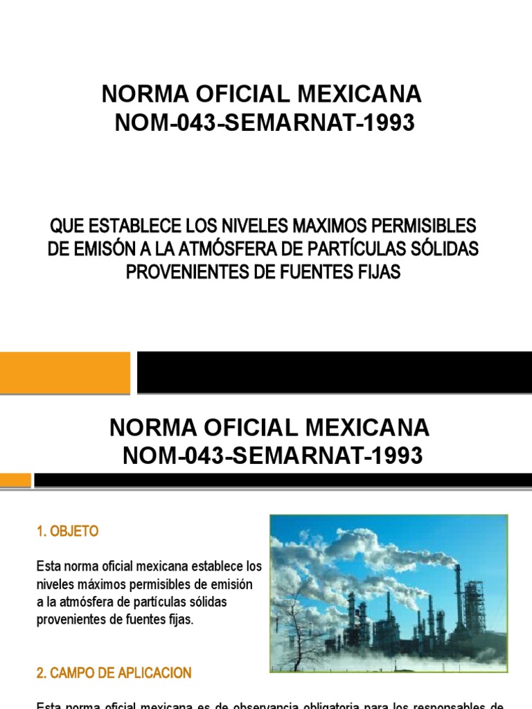 Nom 043 Semarnat 1993 | PDF | México | Mecánica estadística