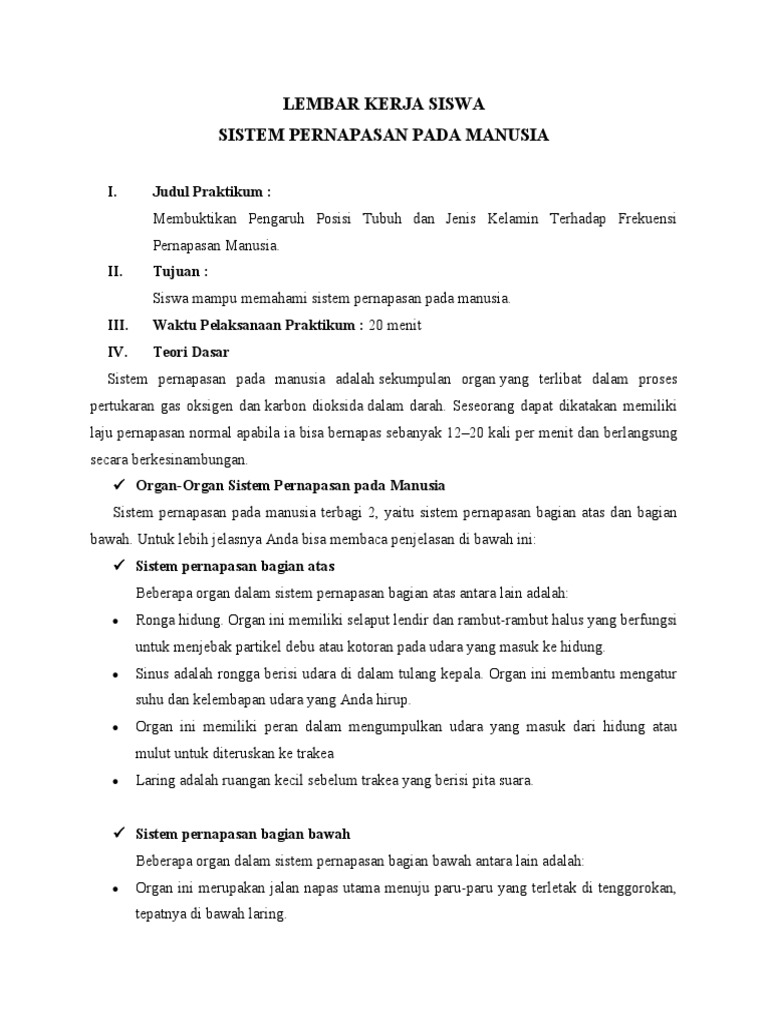 Modul Praktikum IPA BIO Kelas 8 - PengLab - Kelompok 3 | PDF