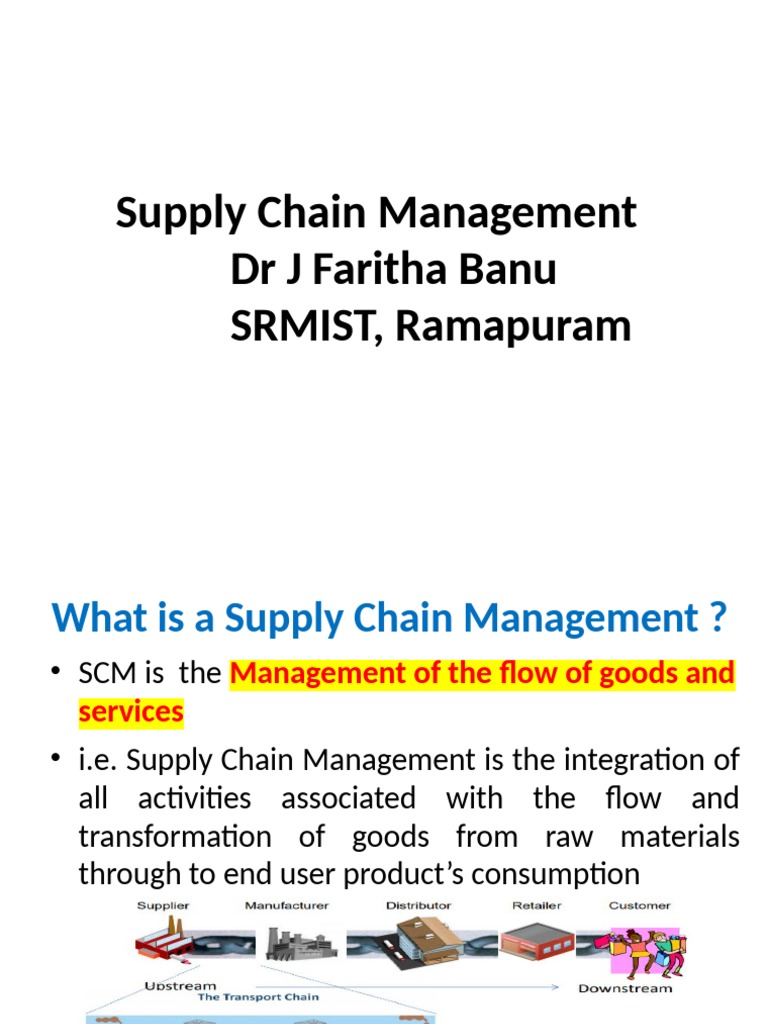 Supply Chain Management Introduction | PDF