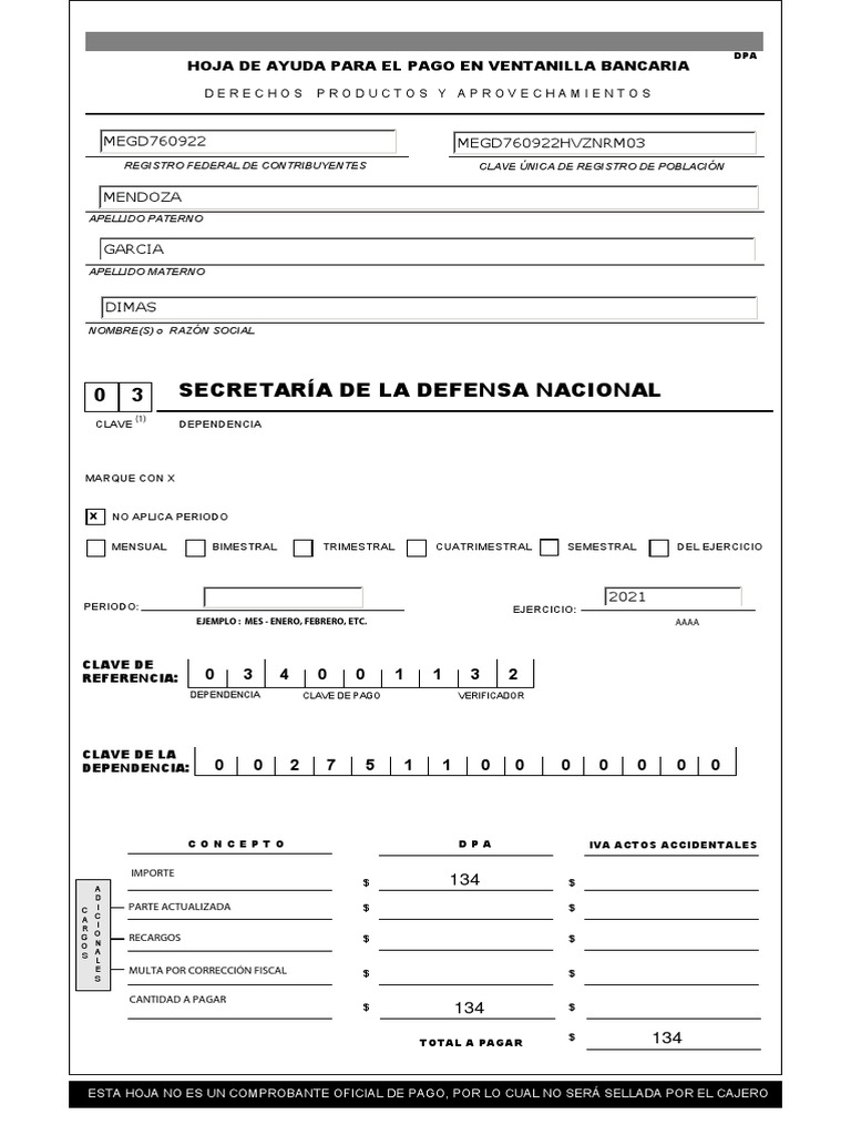 39-Hoja de Ayuda Sedena-02-040 | PDF