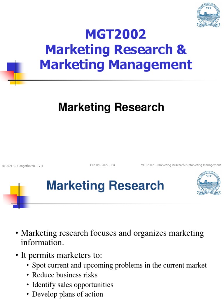 MGT2002 Marketing Research & Marketing Management | PDF | Marketing Research | Marketing