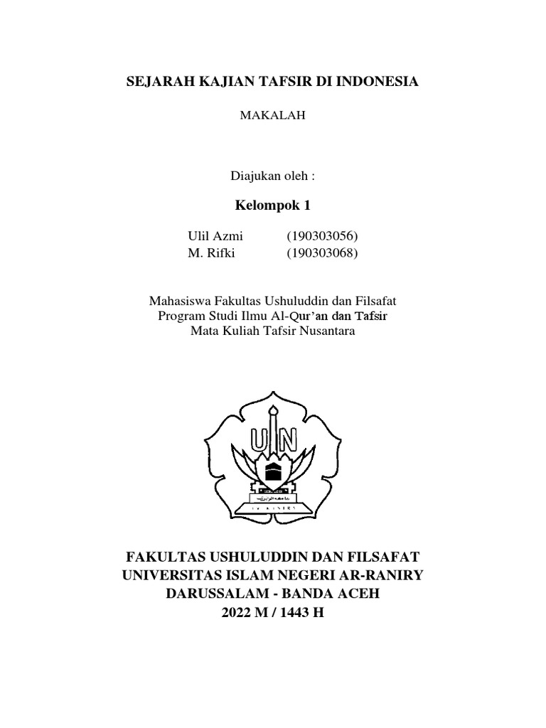 Sejarah Kajian Tafsir Di Indonesia - Makalah Tafsir Nusantara | PDF