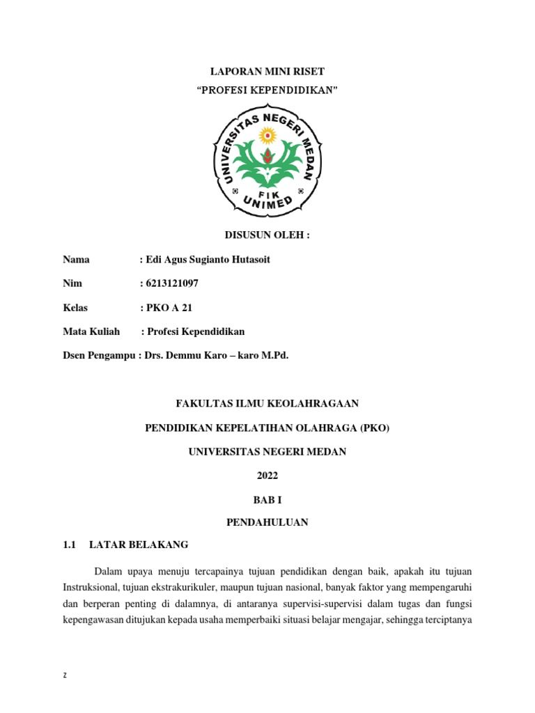 Laporan Mini Riset | PDF