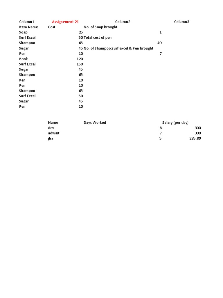 Book1 Excel Formulae | PDF