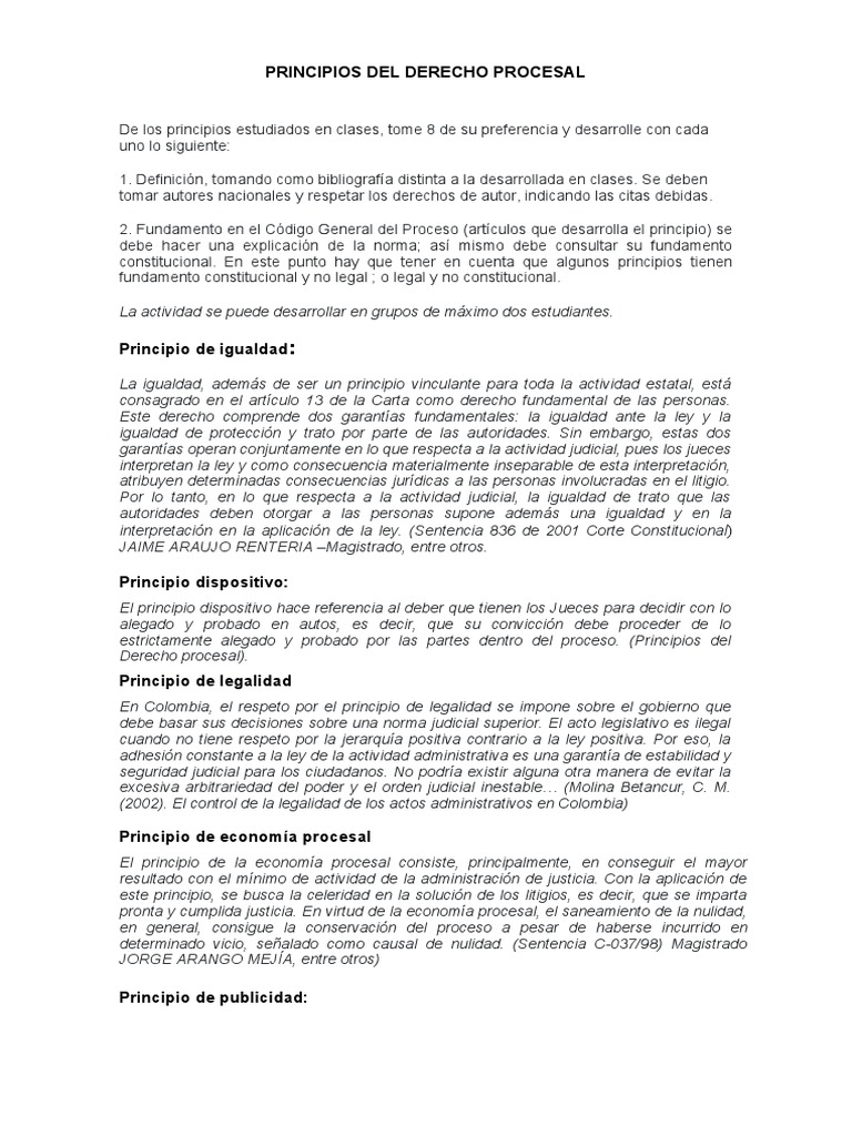 Principios Del Derecho Procesal | PDF | Ley procesal | Juez