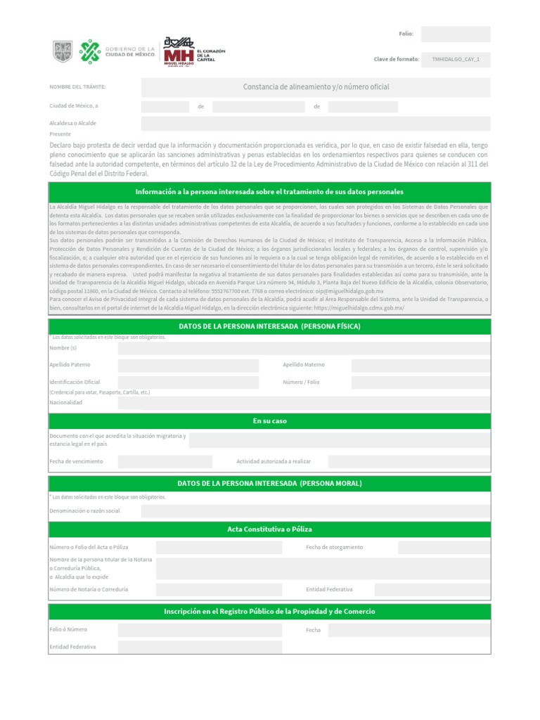 Formato MH | PDF | Ciudad de México | México