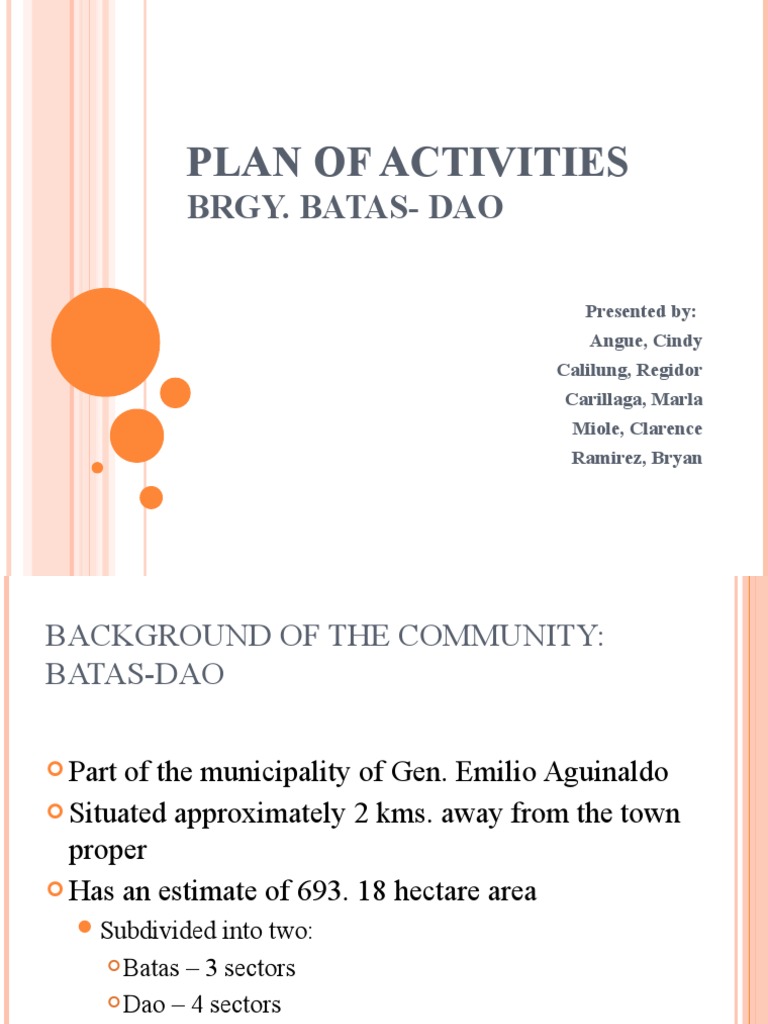 Plan of Activites Revised v.3 | PDF | Malnutrition | Food Security