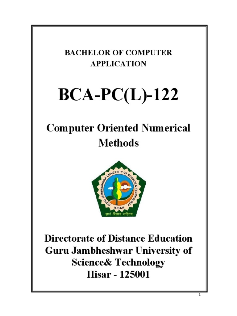 Computer Oriented Numerical Methods! | Download Free PDF | Subtraction ...