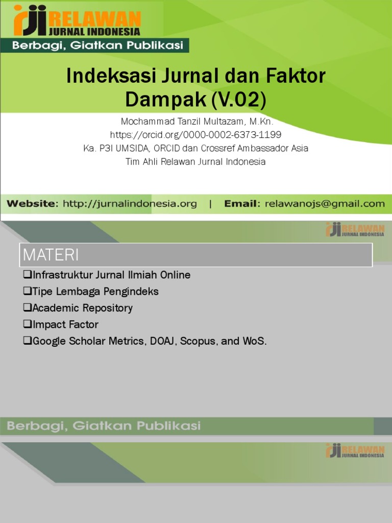 Indeksasi Jurnal Dan Faktor Dampak (V.02) | PDF | Academic Journal ...