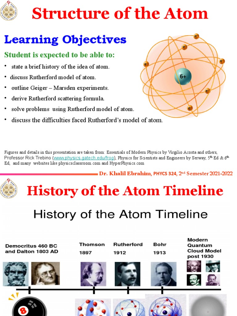2 - Structure of The Atom - Rutherford Model | PDF | Atoms | Atomic Nucleus