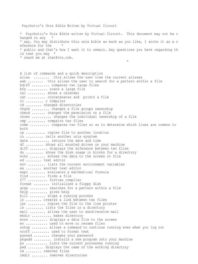 Unix Bible | Download Free PDF | Command Line Interface | Computer File