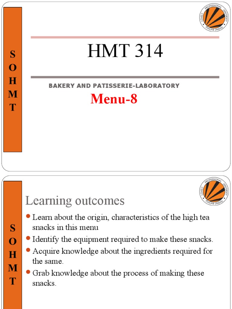 Menu-8: Bakery and Patisserie-Laboratory | Download Free PDF | Baked ...