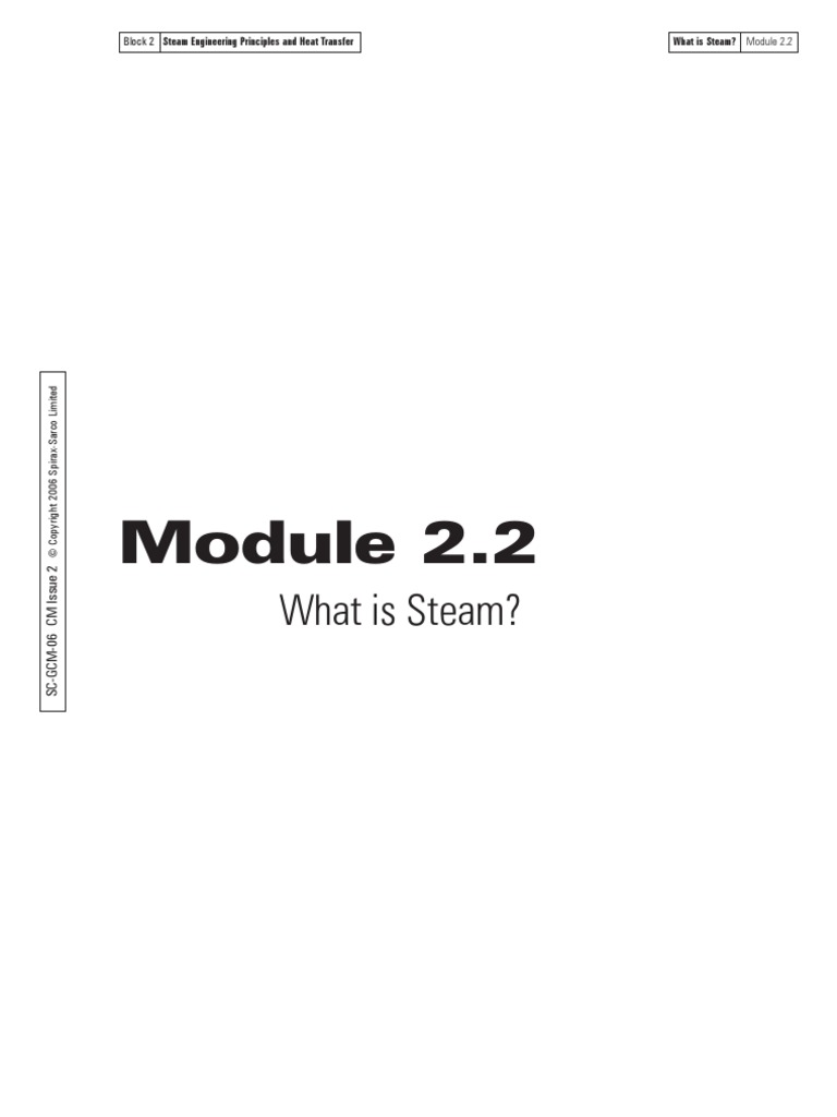 What Is Steam?: Block 2 Steam Engineering Principles and Heat Transfer ...