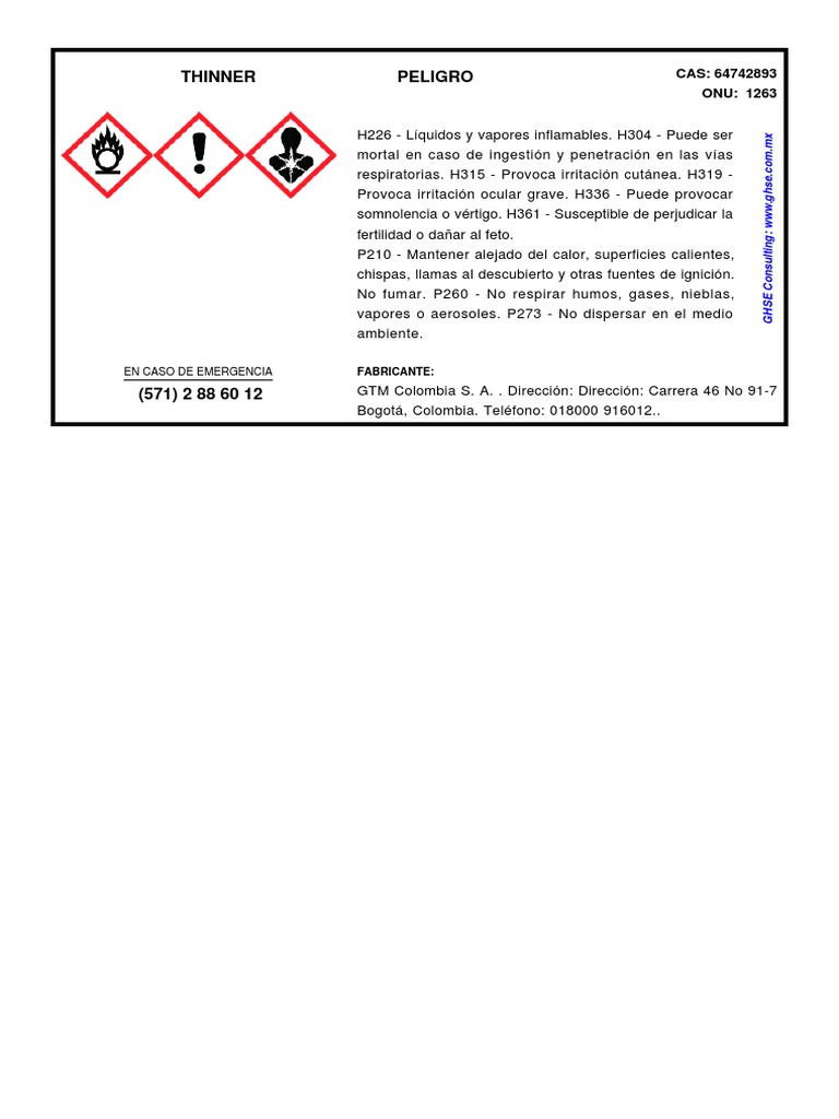 Rotulos Thinner | PDF