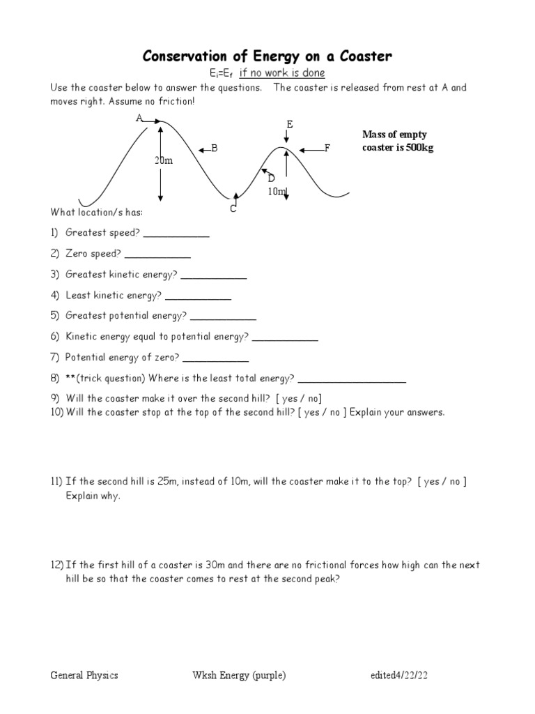 An Analysis of Conservation of Mechanical Energy and its Application to ...