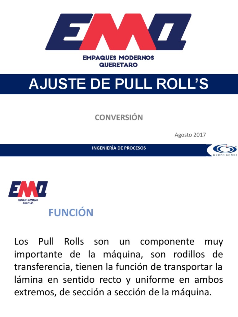 Ajuste de Pull Rolls | PDF | Tornillo