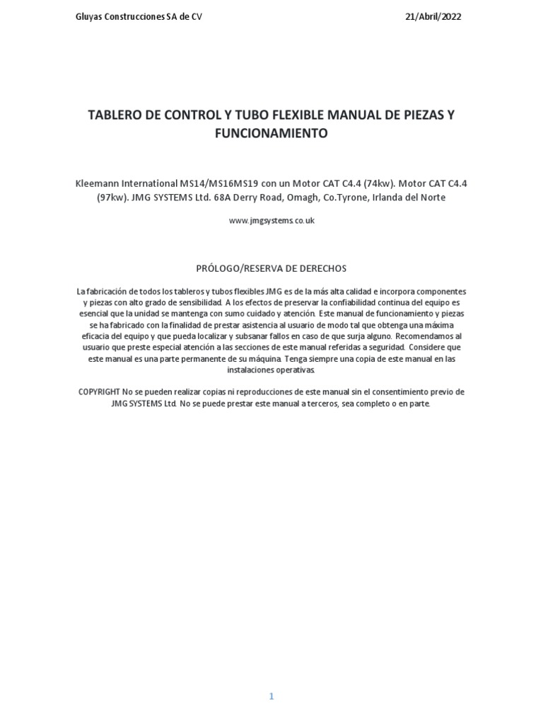 Control Tarjeta JMG - ENG 1.1 Titan 1800 | PDF | Control remoto ...