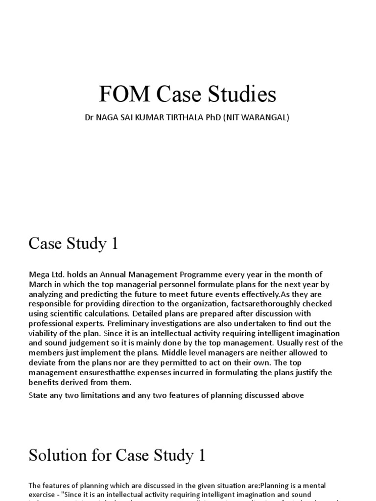 Fom Case Studies Part 3 | PDF | Employment | Incentive