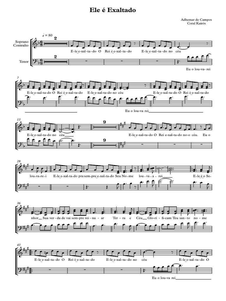 Ele É Exaltado - Full Score | PDF