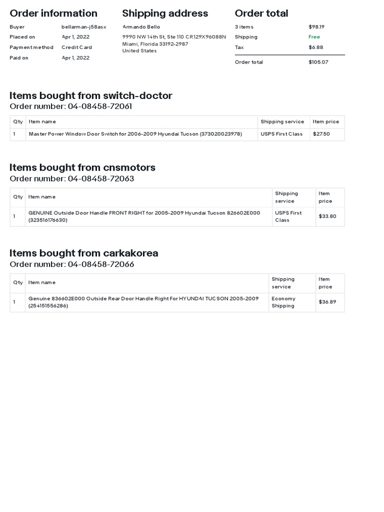 Order Details | PDF