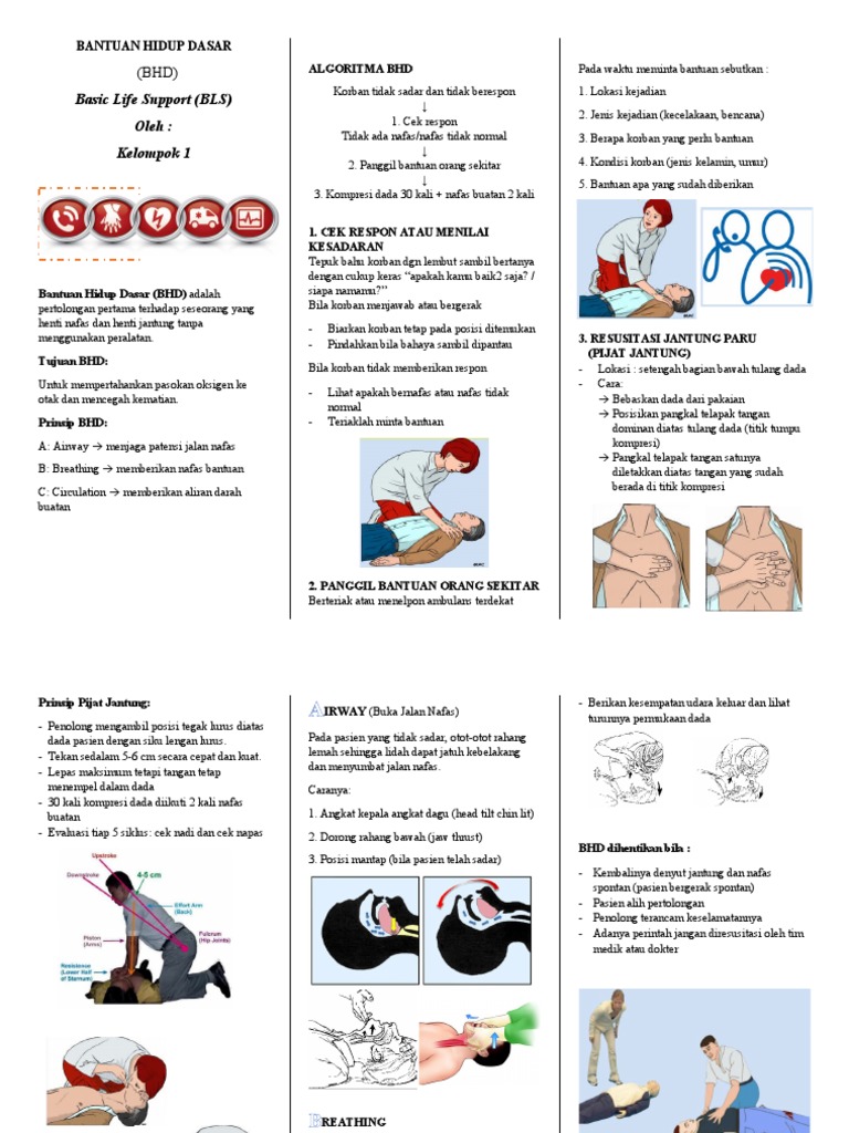 Leaflet-Bantuan-Hidup Dasar (BHD) | PDF