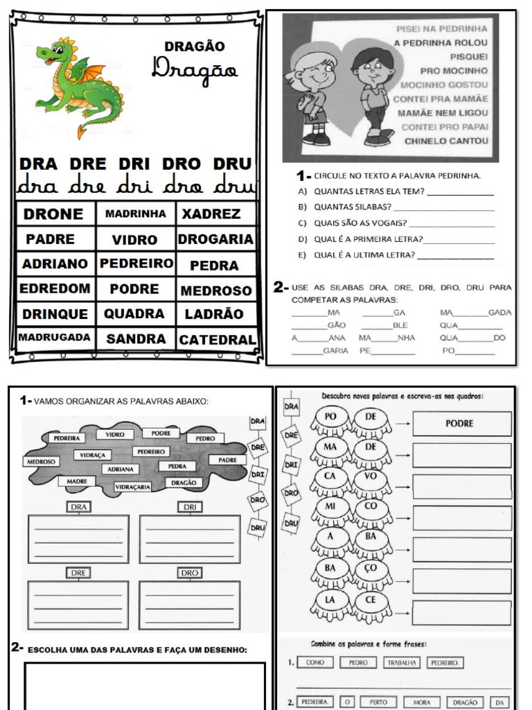 Silabas Complexas Dra | PDF