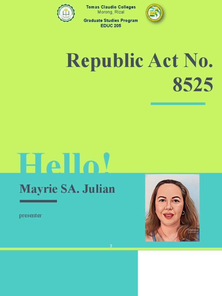 EDUC 205 - RA 8525 - Adopt-A-School Program | PDF | Government | Economies