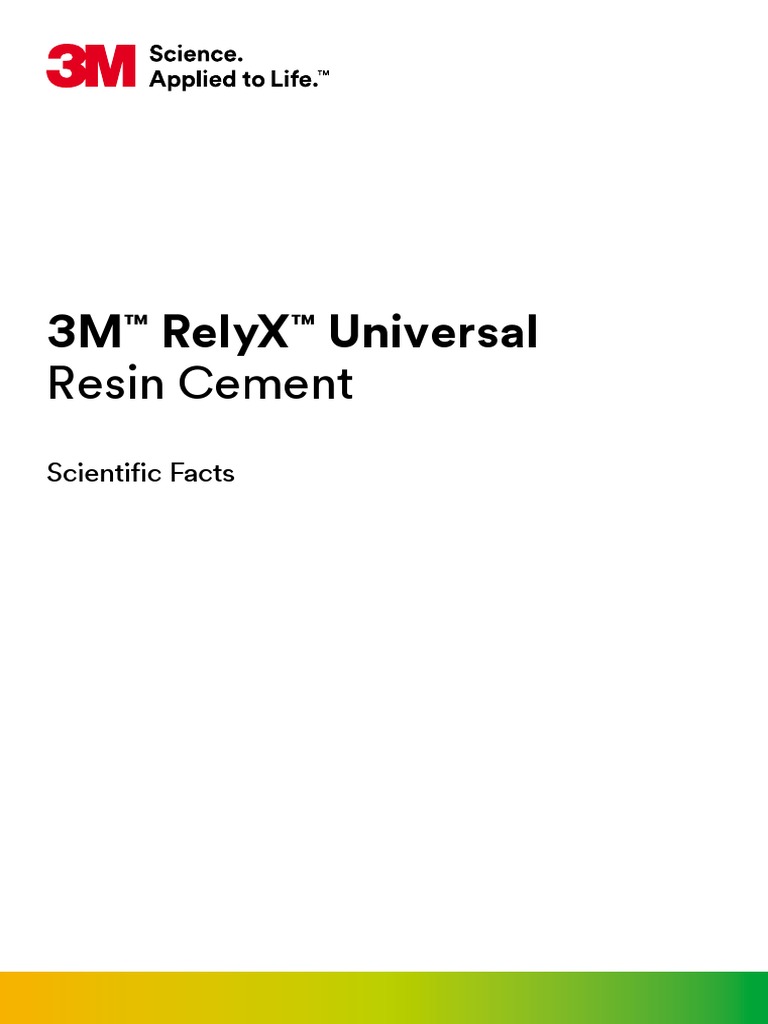 3M RelyX Universal Cement Scientific Facts | PDF | Materials ...