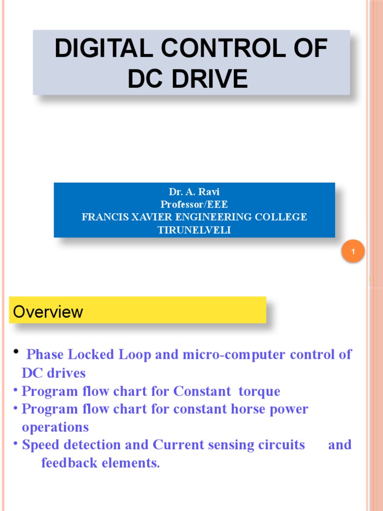 Micro Computer Control of DC Drive | PDF | Central Processing Unit | Microcomputers