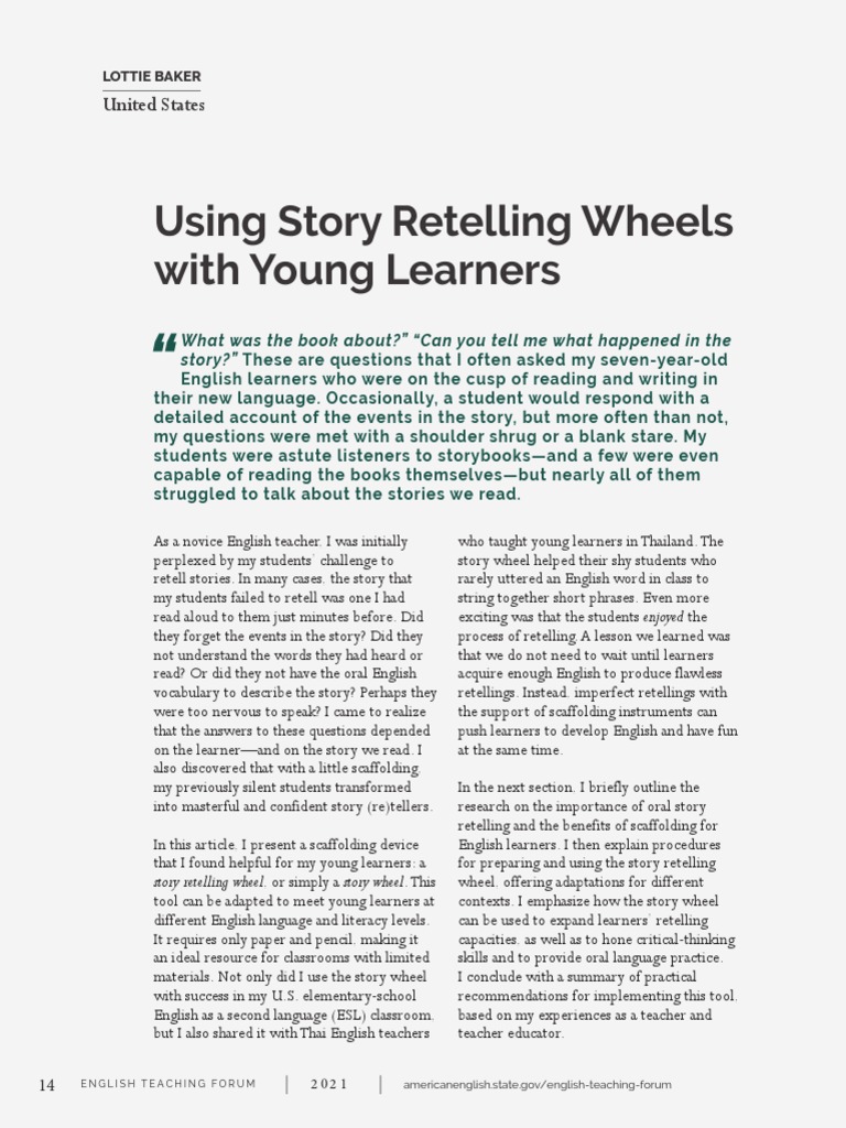 Story Retelling Wheels for ESL Learners | PDF | Reading Comprehension ...