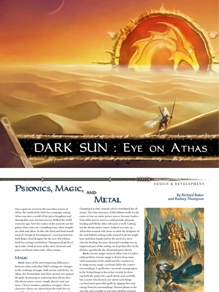 Eye On Athas | PDF | Forgotten Realms | Dungeons & Dragons