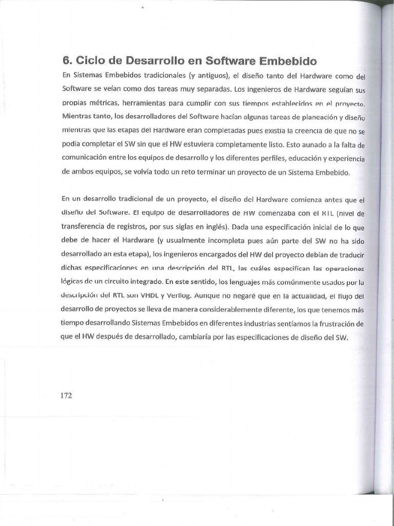 Ciclos de Desarrollo en Sistema Embebido | PDF
